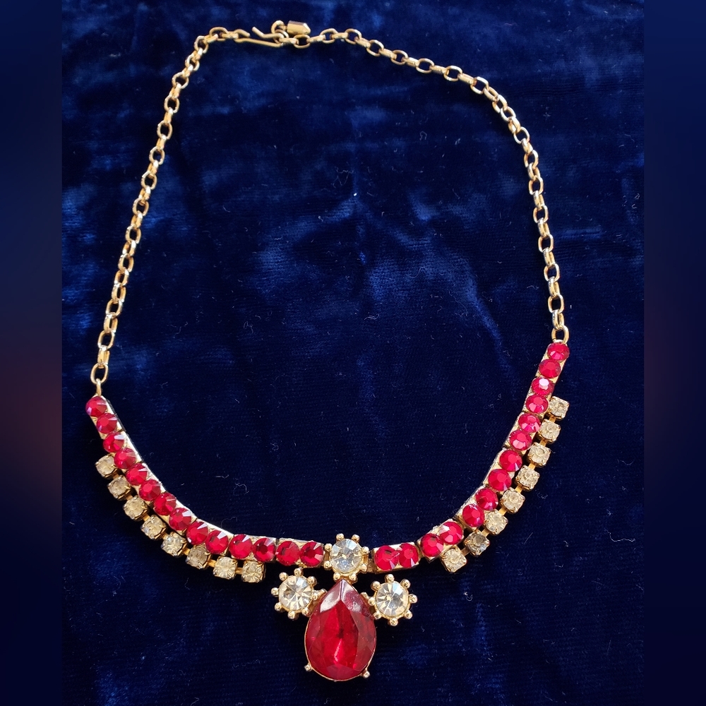 Ruby Crystal Necklace - Gem